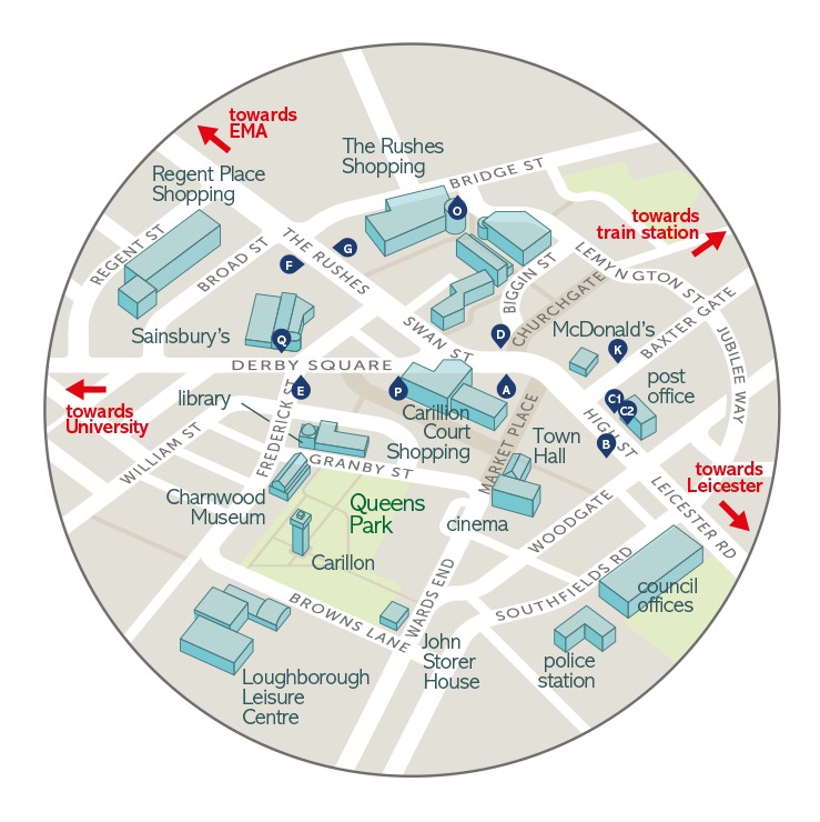 Loughborough town centre - kinchbus