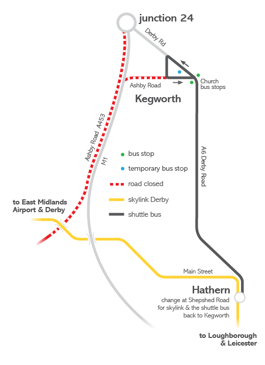 Kegworth shuttle bus for night closures - trent barton